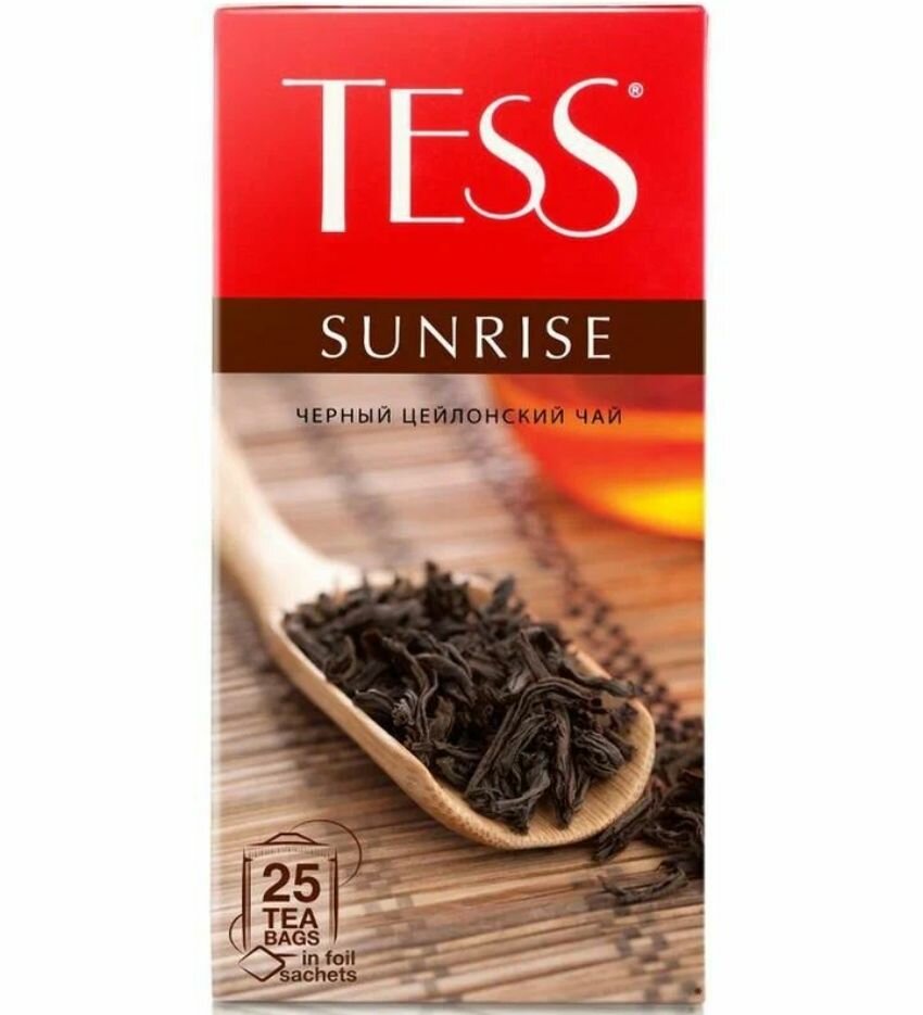 Tess чай черный Sunrise, 25 пак
