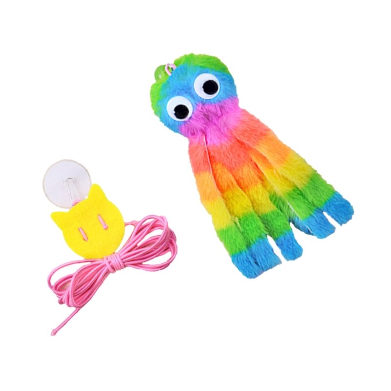 Игрушки для кошек, Подвесная Игрушка Для Котенка-Вокального Осьминога-Великолепный Радужный Осьминог