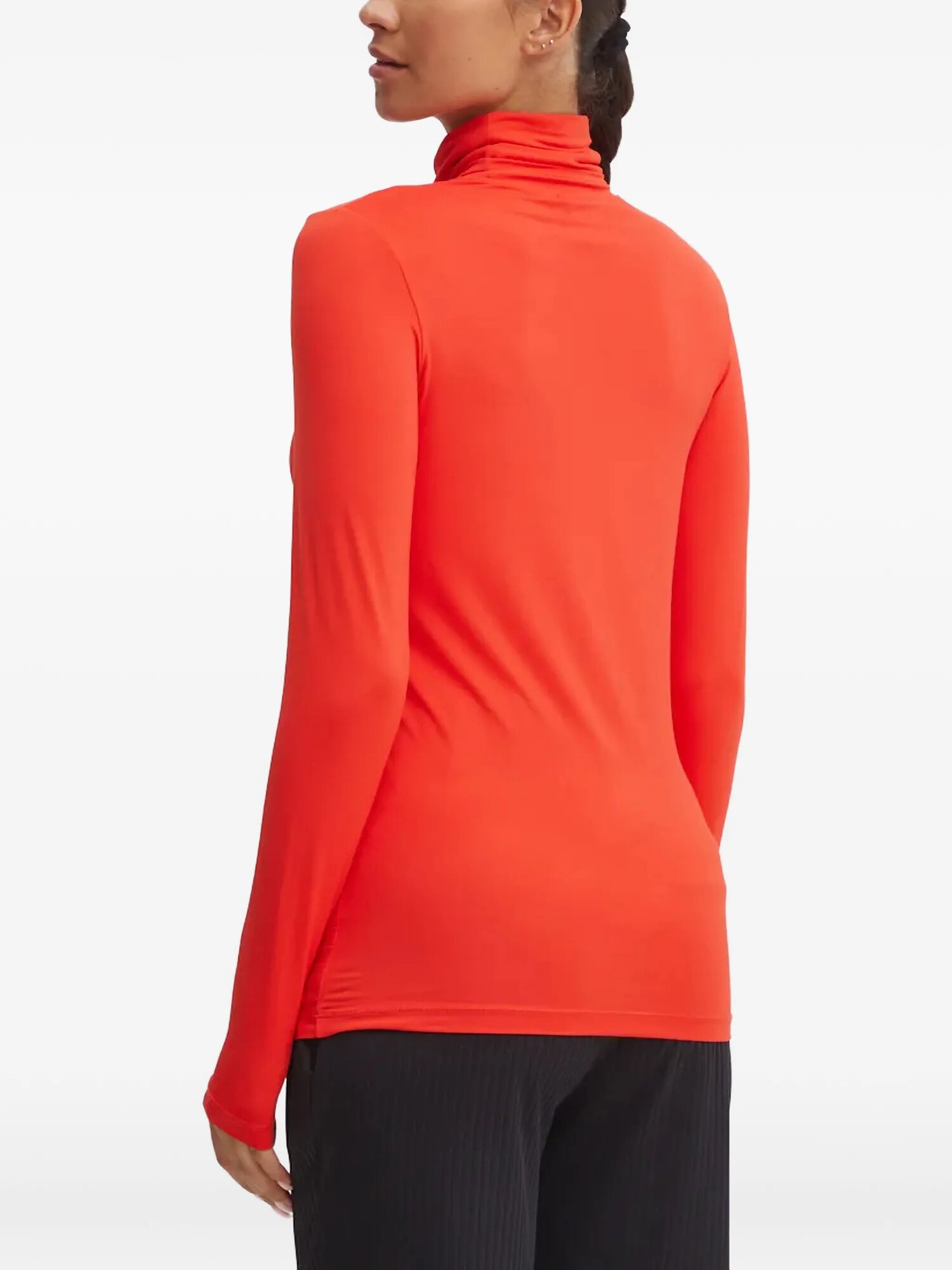 Топ Sportalm Logo-print roll-neck top, размер 40, красный — фото 1