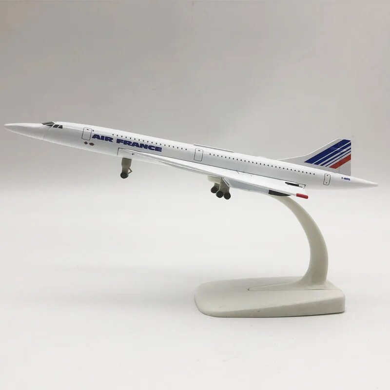 Модель самолета Конкорд из металла 16/20 см 20cm France