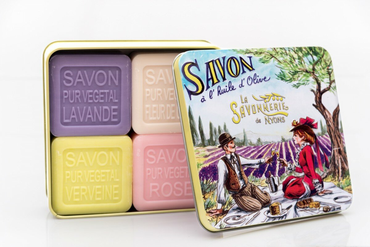 Набор мыла La Savonnerie de Nyons, в металлической коробке «Пикник», 400 г
