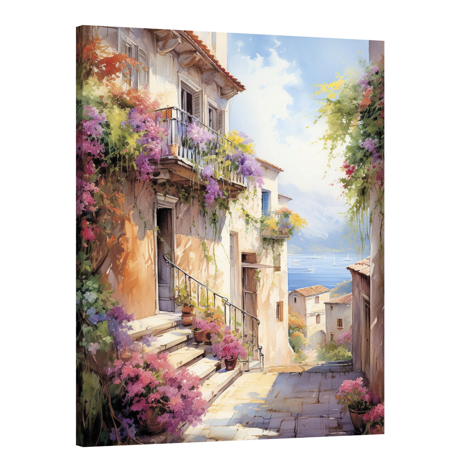 Интерьерная картина 50х70 "Золотая деревня"