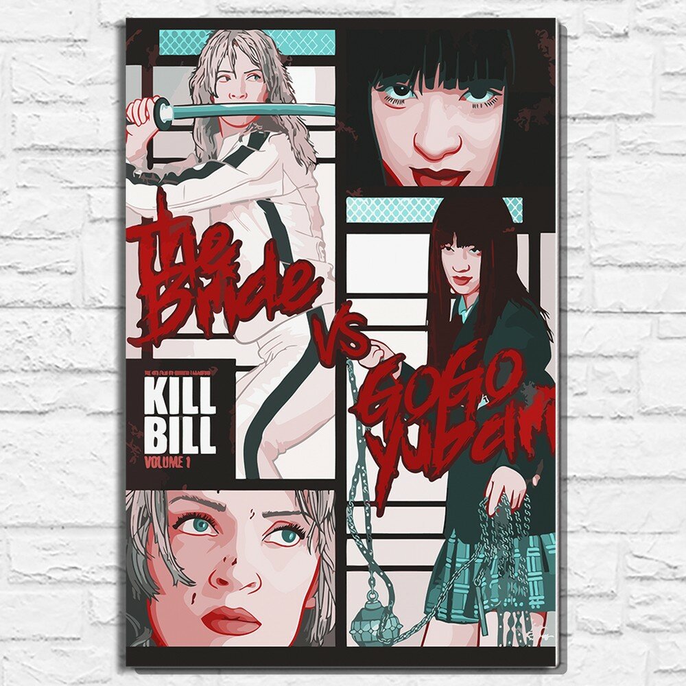 Картина по номерам на холсте фильм Убить Билла (Kill Bill, Ума Турман, Тарантино) - 13709 В 60x40