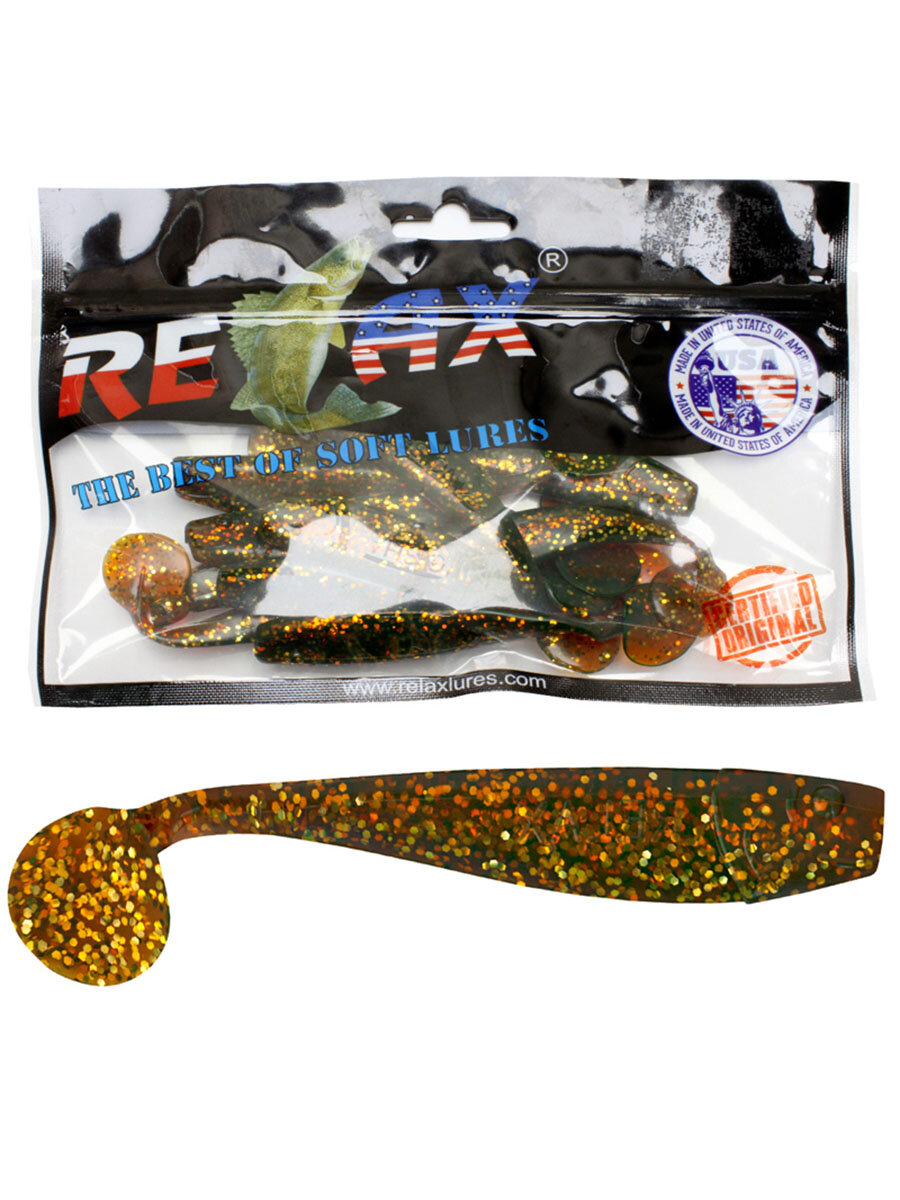 Силиконовая приманка для рыбалки Relax Kingshad 4" 10cm 8.9g цвет S092 10шт