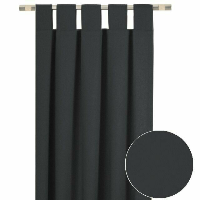 Шторы для примерочных кабин блэкаут на петлях - 1 штора ПЕ-11 (выс.210 см х шир. 150 см) Цвет черный