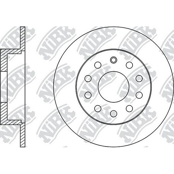 NIBK rn33005 (1K0615601AB / 1K0615601K / 5C0615601) диск тормозной Skoda (Шкода) Octavia (Октавия) 1.6 2014