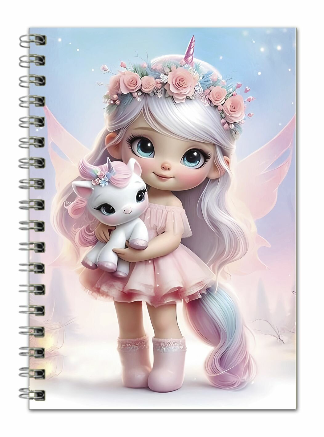Блокнот "Единороги" вариант 5, для девочек, А5, матовой бумага