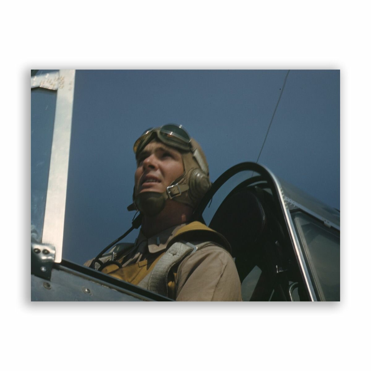 Постер, плакат на бумаге / Американские военные 40-х годов - Пилот / Размер 30 x 40 см