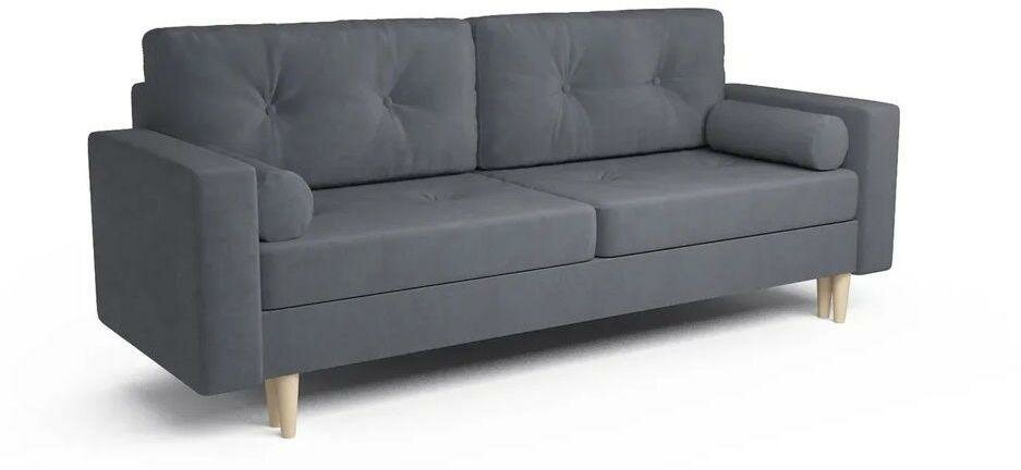 Диван Mebel-ars Белфаст Велюр Серо-Синий Размеры: Высота 750мм Глубина 970мм Ширина 2250мм