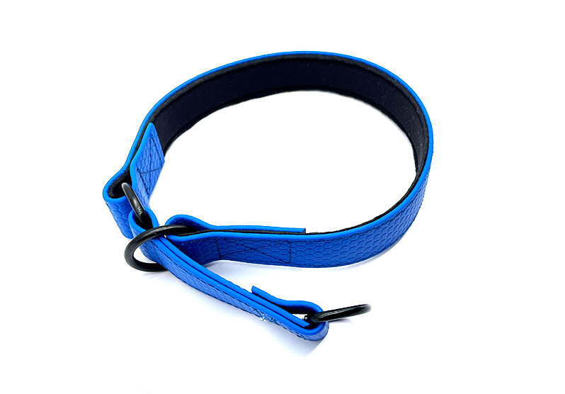 Ошейник полуудавка из биотана гриппи с подкладкой из неопрена синий шир.25 мм размер L (45-50 см)