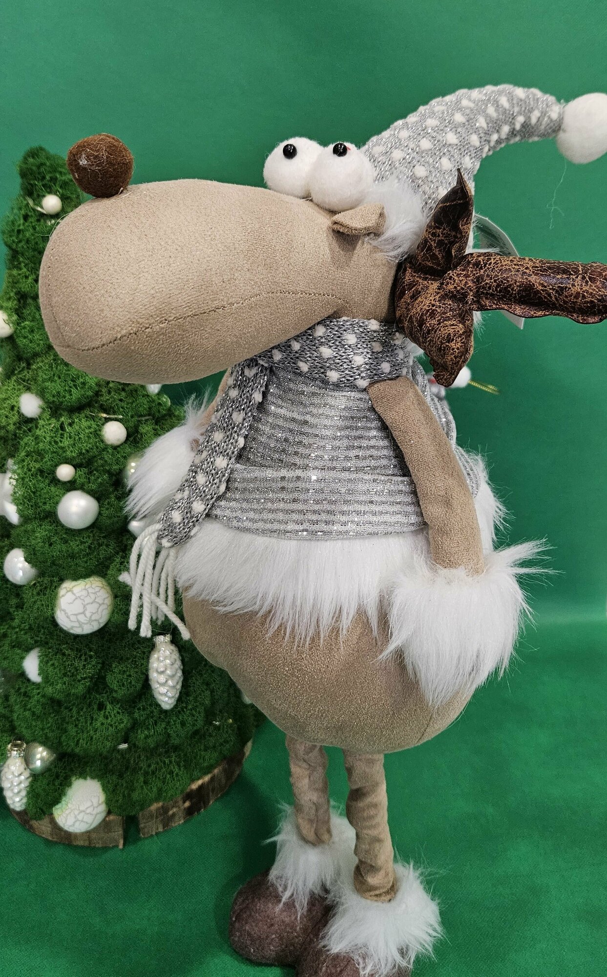 Красивый новогодний Олень 56 см, декор для Нового года.