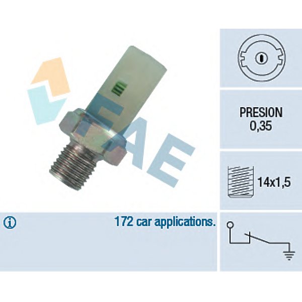 FAE 12370 (12370FAE / 2524000Q0C / 30882369) датчик давления масла