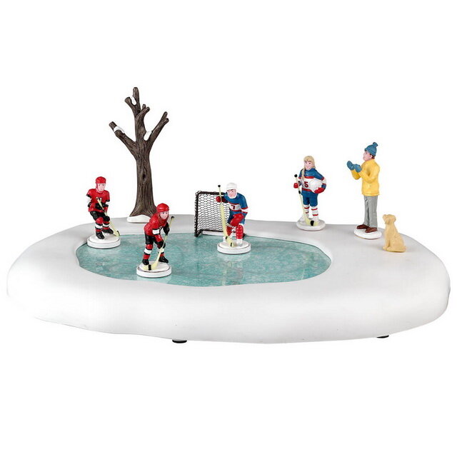 Композиция Девочки тоже играют в хоккей! 29*20 см, движение, на батарейках, Lemax, 34085-lemax