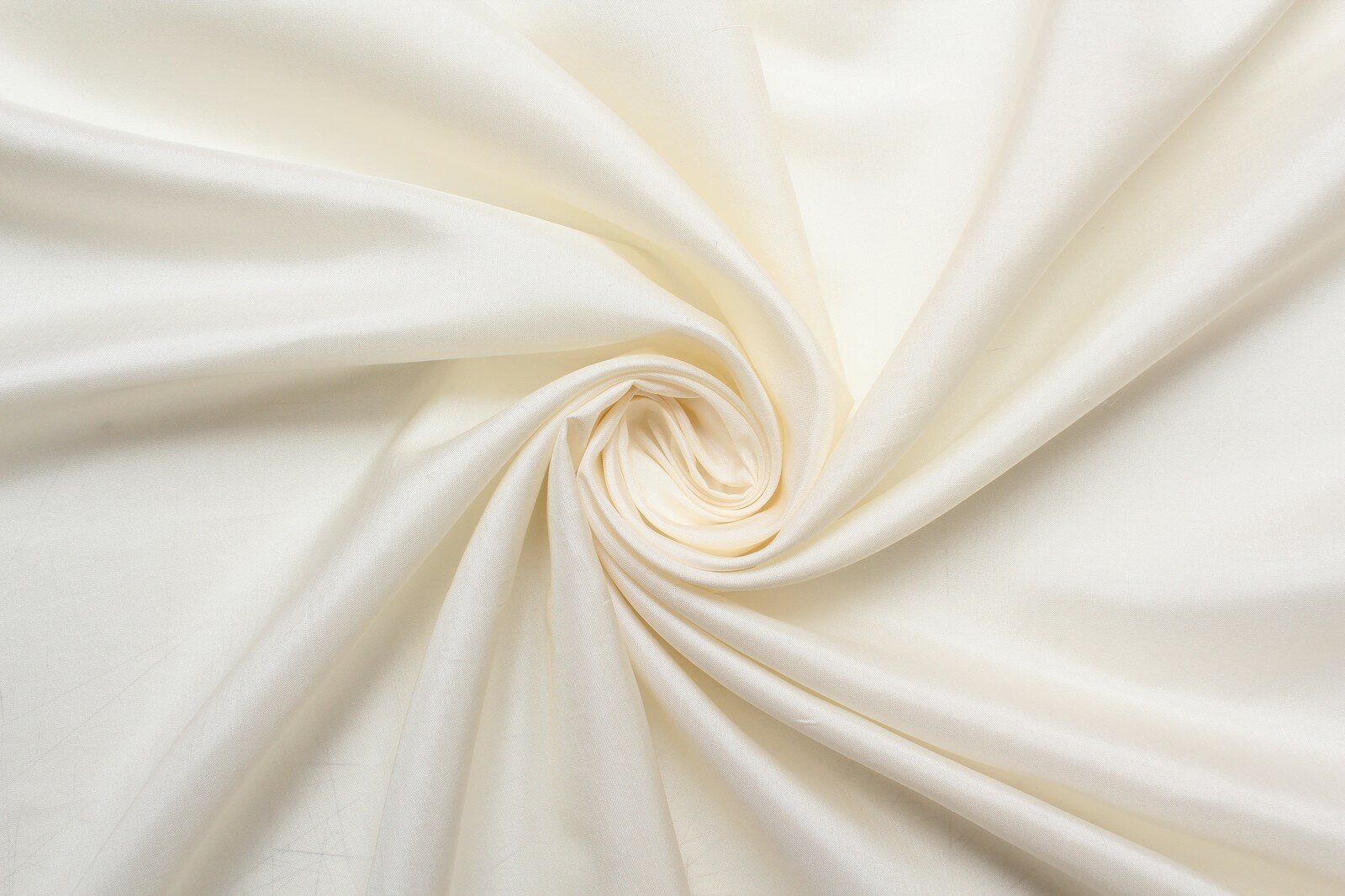 Ткань Шёлк-поплин блузочный кремово-сливочный , ш142см, 0,5 м