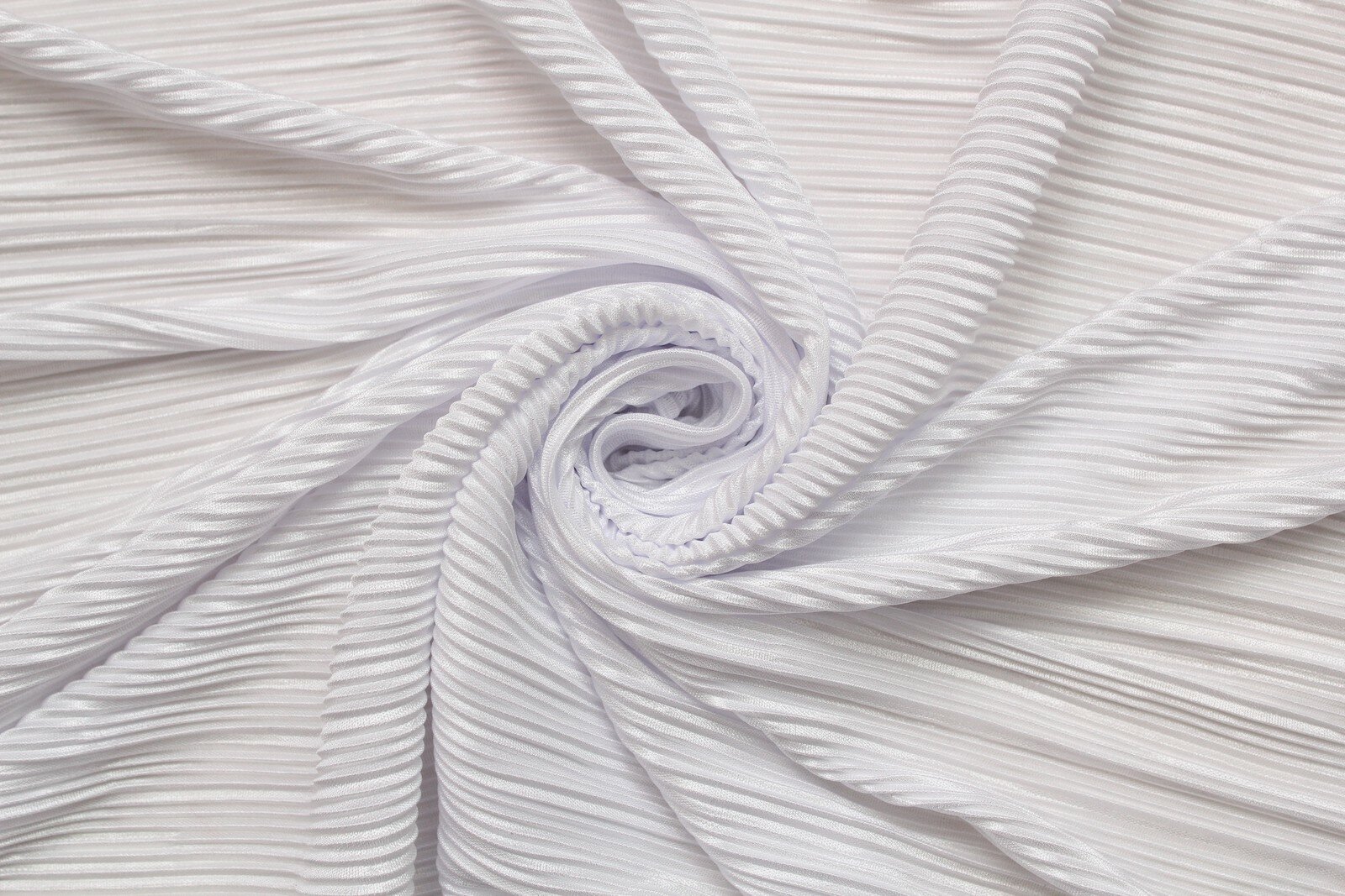 Ткань Трикотаж-гофре белоснежный, мелкий, ш143см, 0,5 м