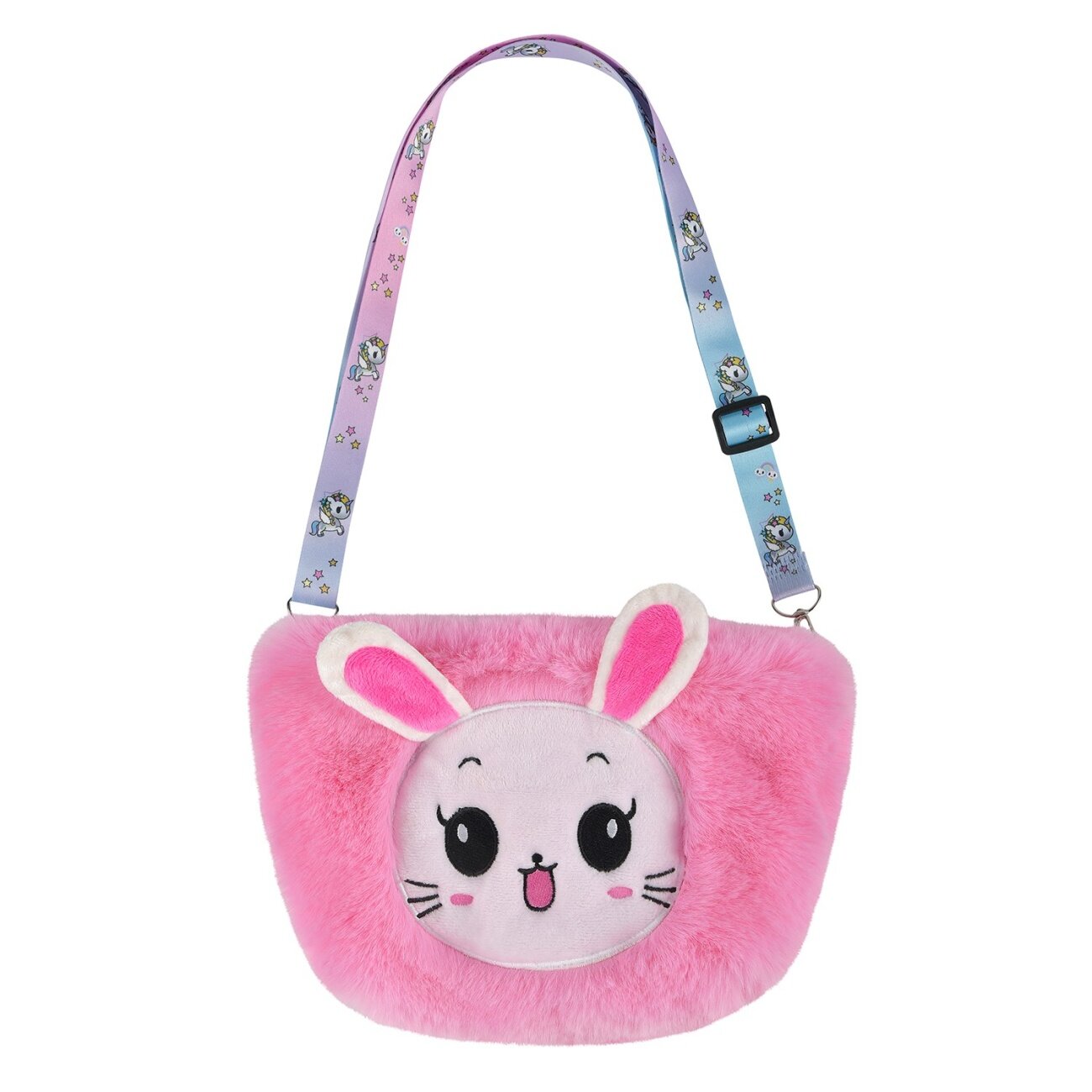 Сумочка для девочки Abtoys плюшевая розовая Кролик, 25см BGP0006