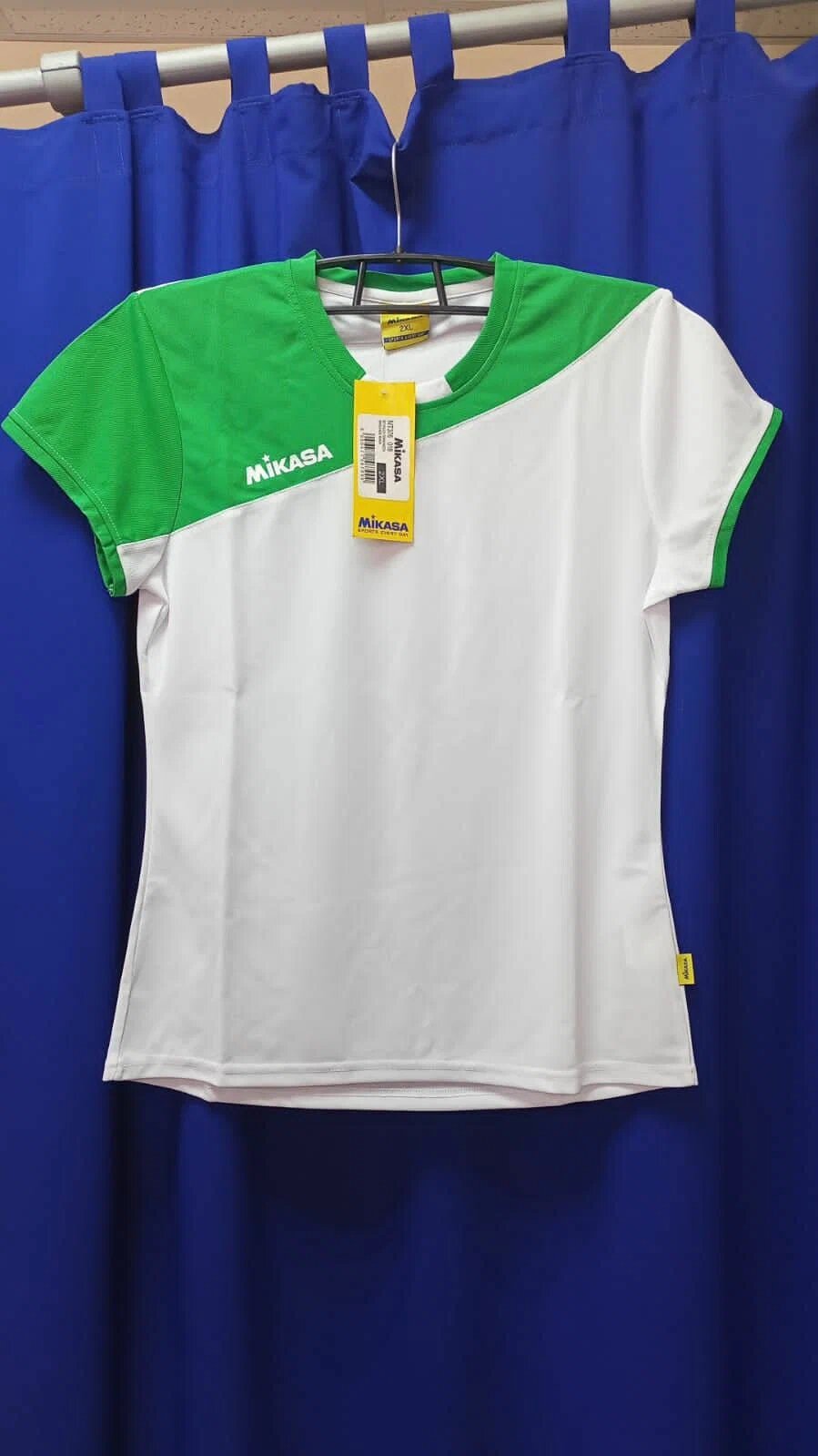 Для волейбола Женская микаса размер 2XL ( русский 50 ) форма комплект ( майка + шорты ) волейбольная бело-зелёная