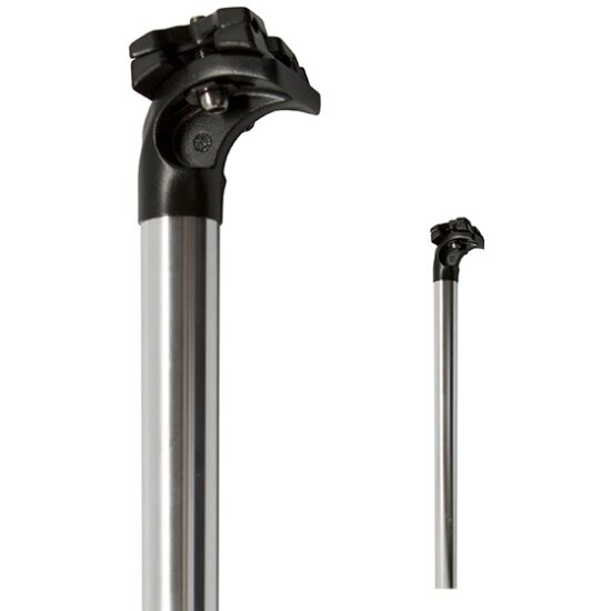 Штырь Promax подседельный SP-279 алюм, D:31,6 х L:400мм, смещение 25мм, угол -10° - +18°, 2 болта, серебристый