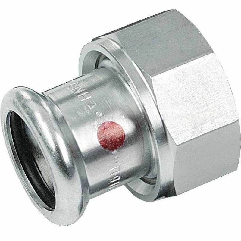 Переходник 22-3/4", Sanha Therm 24359G, пресс-резьба внутренняя, сталь (цинк), с накидной гайкой