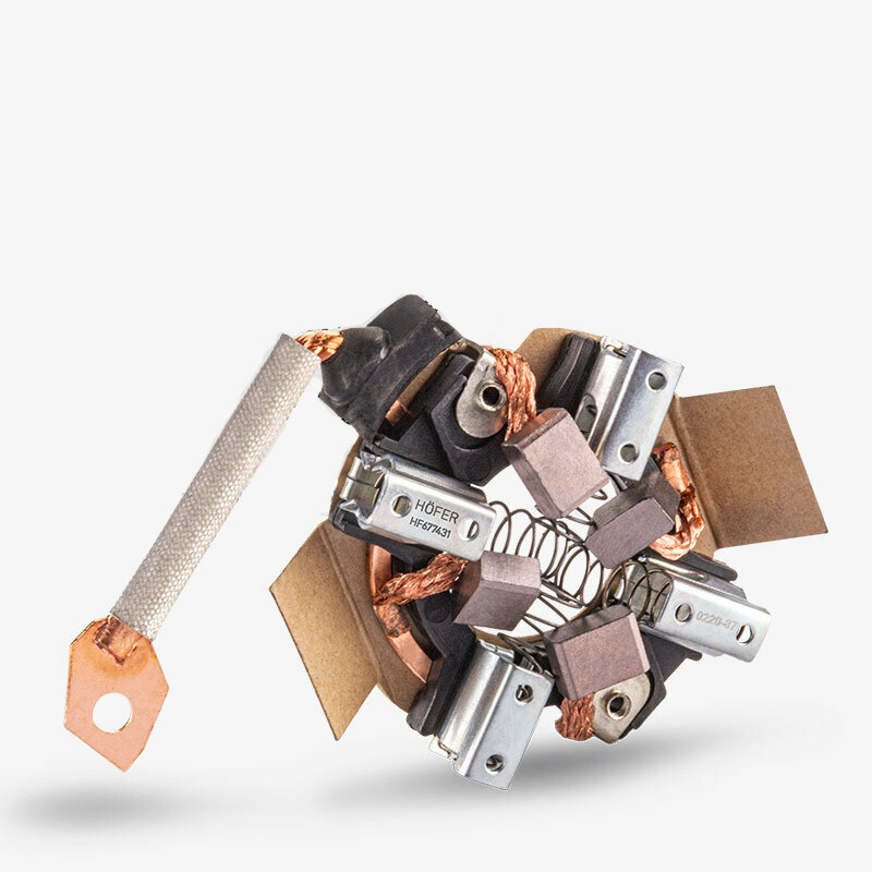 Щетки стартера в сборе для ВАЗ 2110 н/образца металлический корпус Hofer