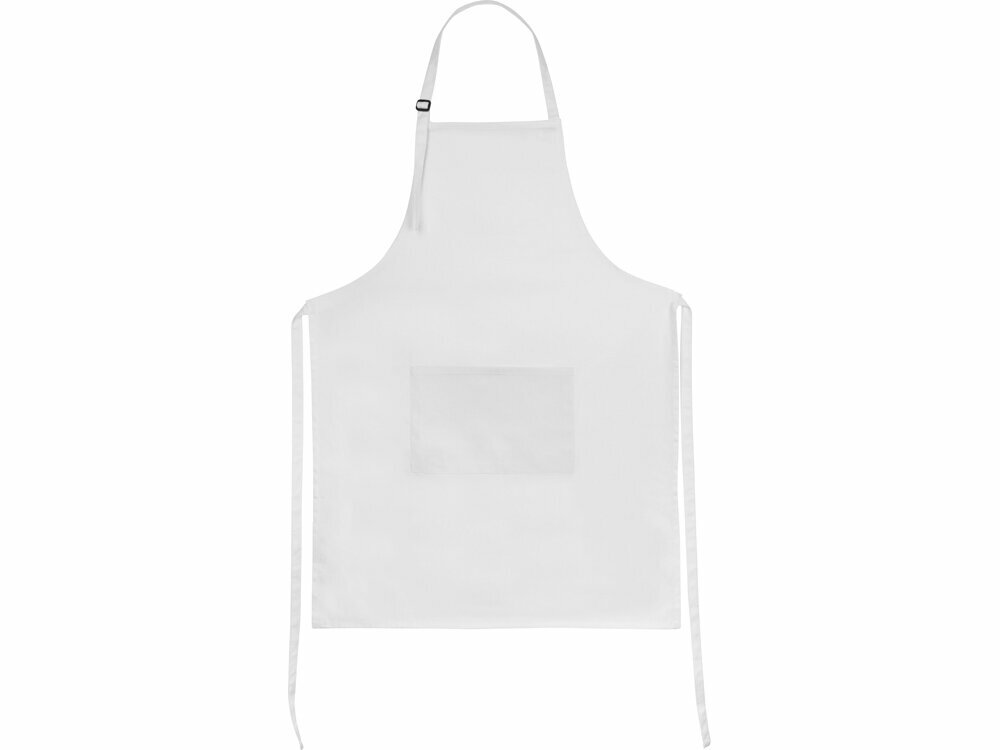 Фартук "Brand Chef", с регулируемыми завязками, хлопок, 89 х 66 см, белый
