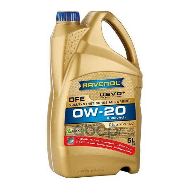 Ravenol моторное масло RAVENOL DFE SAE 0W-20 5Л 41