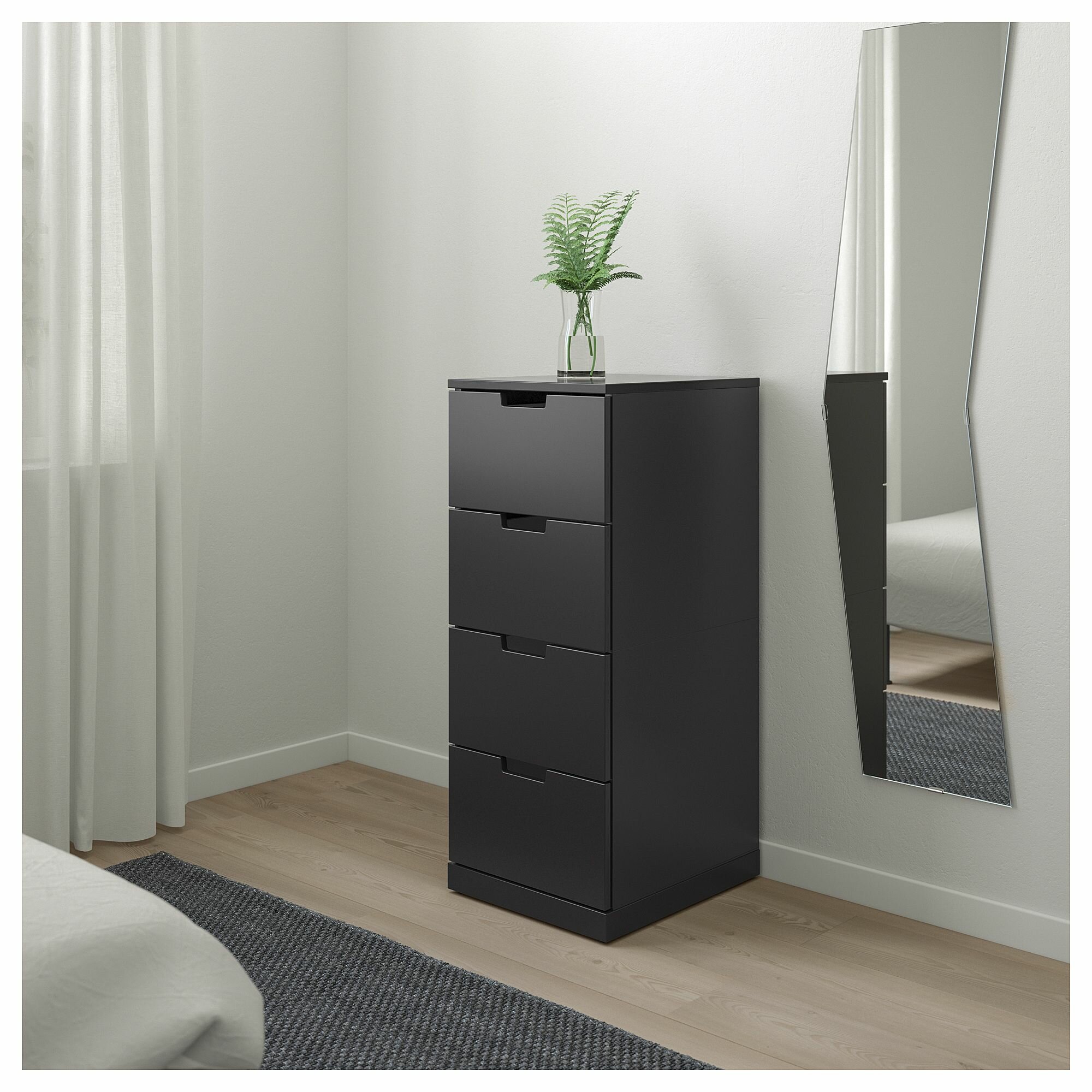 Комод с выдвижными ящиками "Генри 4" 30х90х45 Черный