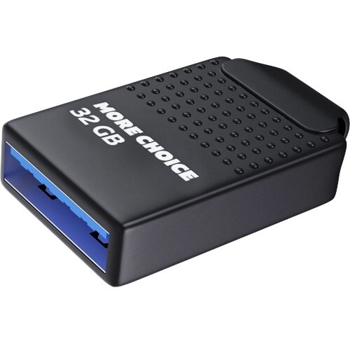Flash Drive USB-A*3.0 32Гб MoreChoice MF32-2m мини - чёрный