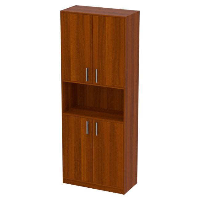 Шкаф Меб-фф Офисный шкаф ШБ-4+С-17МВ цвет Орех Итальянский 77/37/200 см