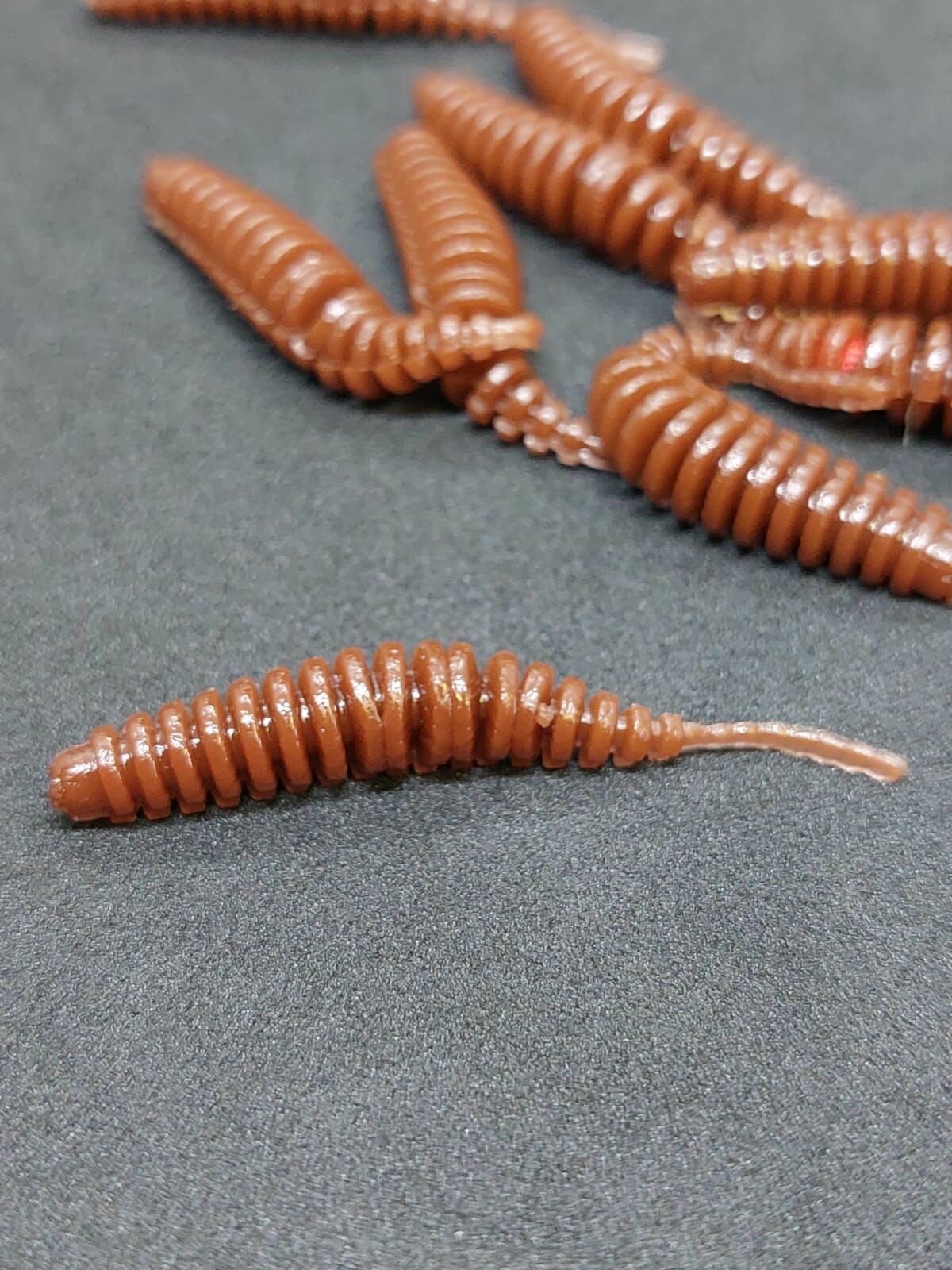 Форелевая силиконовая приманка WORM. Коричневый