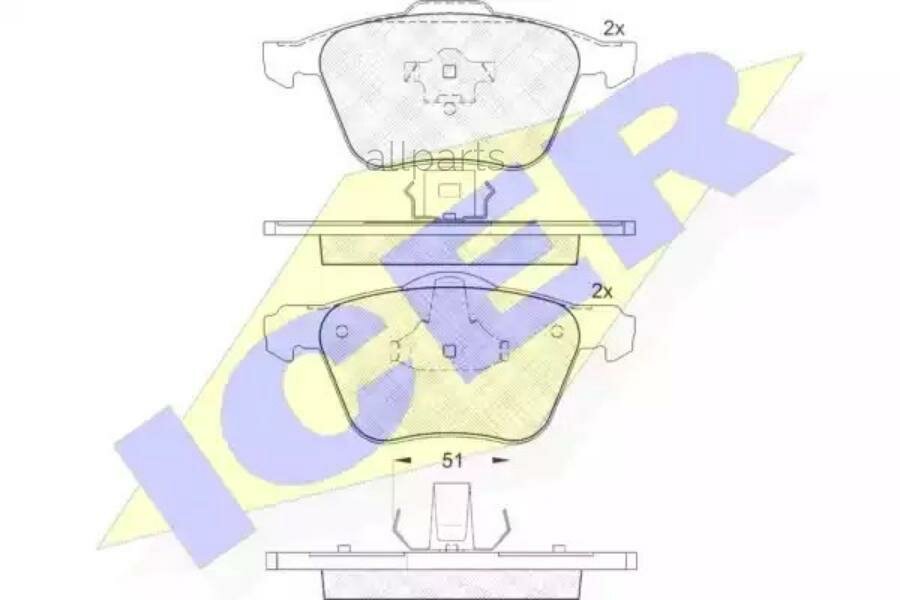 ICER 181551 Тормозные колодки