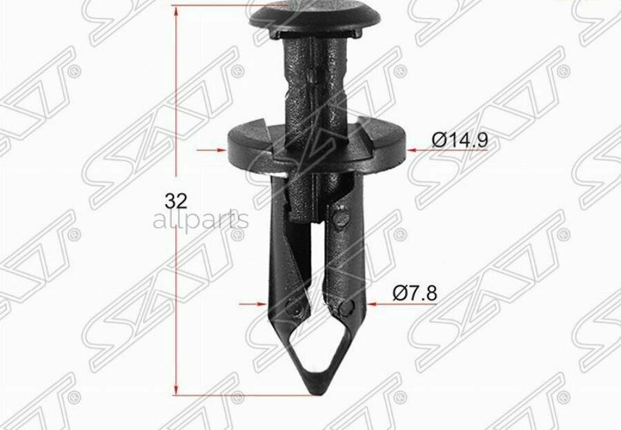 SAT ST-KE-218 Клипса решетки радиатора GM/FORD (Продажа по 10шт)