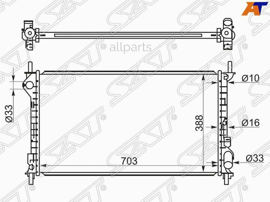 SAT FD0013 Радиатор Ford Tourneo Connect 02-18