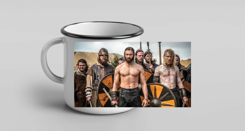 Кружка MIGOM металлическая эмалированная Vikings, Викинги №1