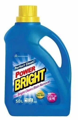 Жидкость для стирки Mukunghwa Bright Perfect Clean Power Liquid с ферментами и содой, 5000 мл, универсальное, для цветных тканей