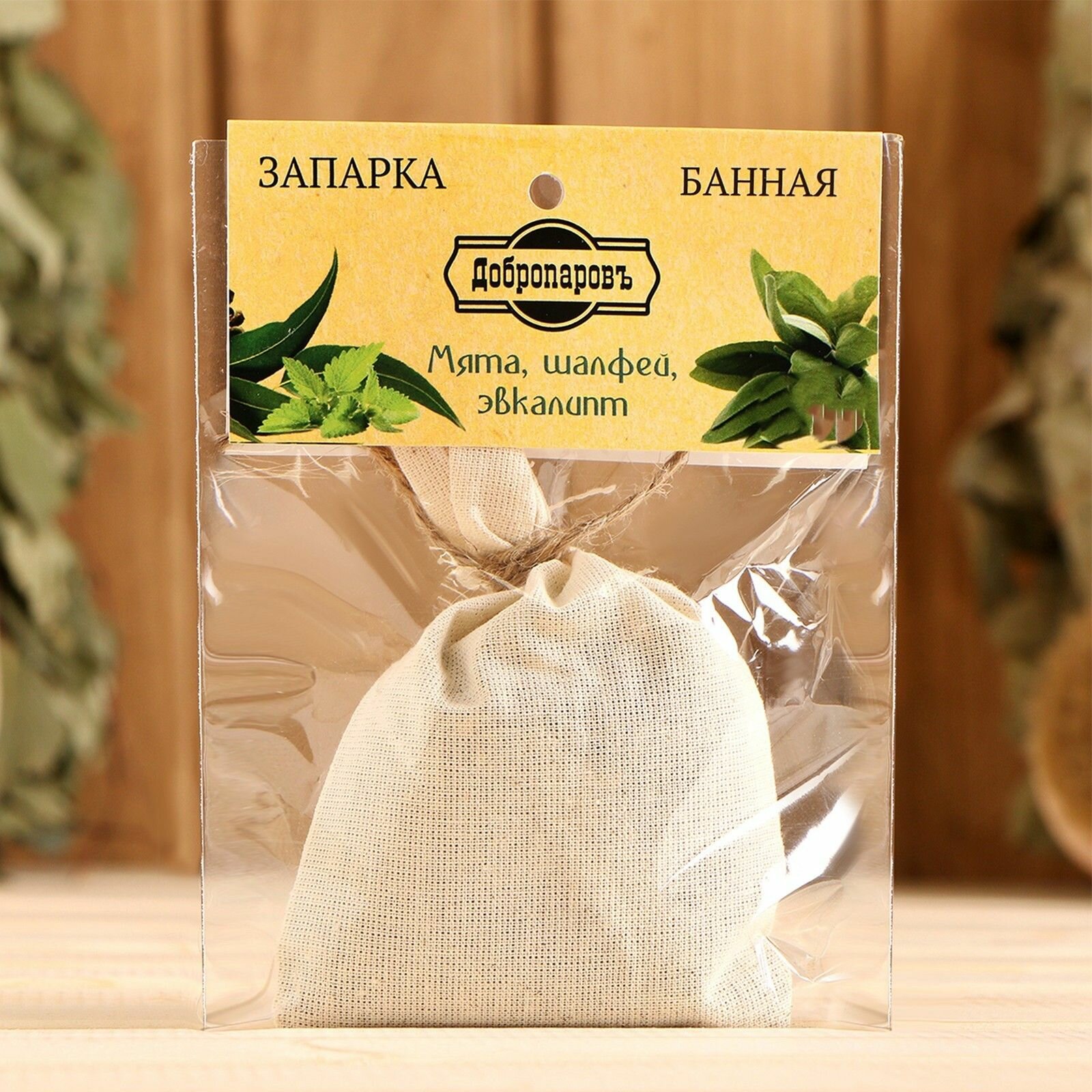 Запарка для бани натуральная "Мята, шалфей эвкалипт", 30 гр