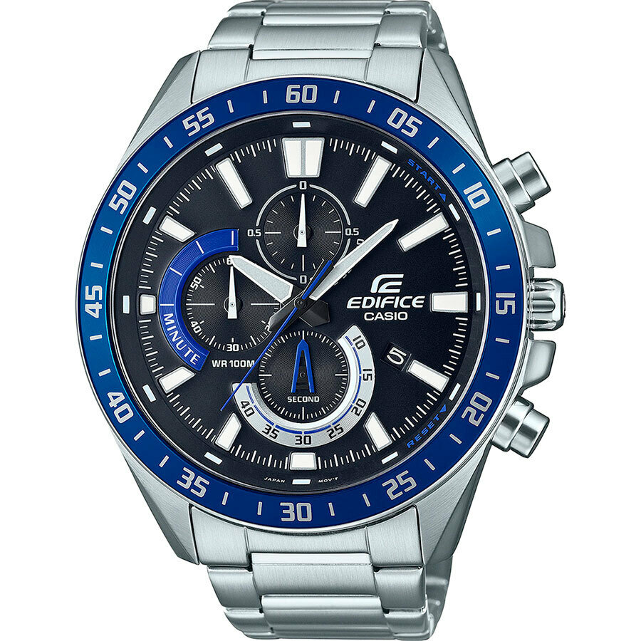 Наручные часы CASIO, синий, серебряный, черный
