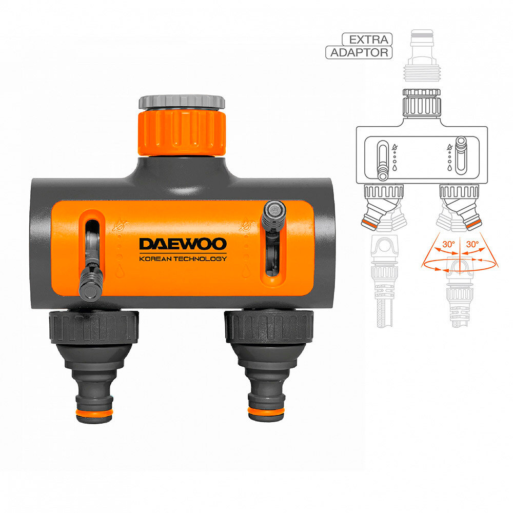 Разветвитель 3/4х1 для шланга Daewoo пластиковый, (DWC 1225)
