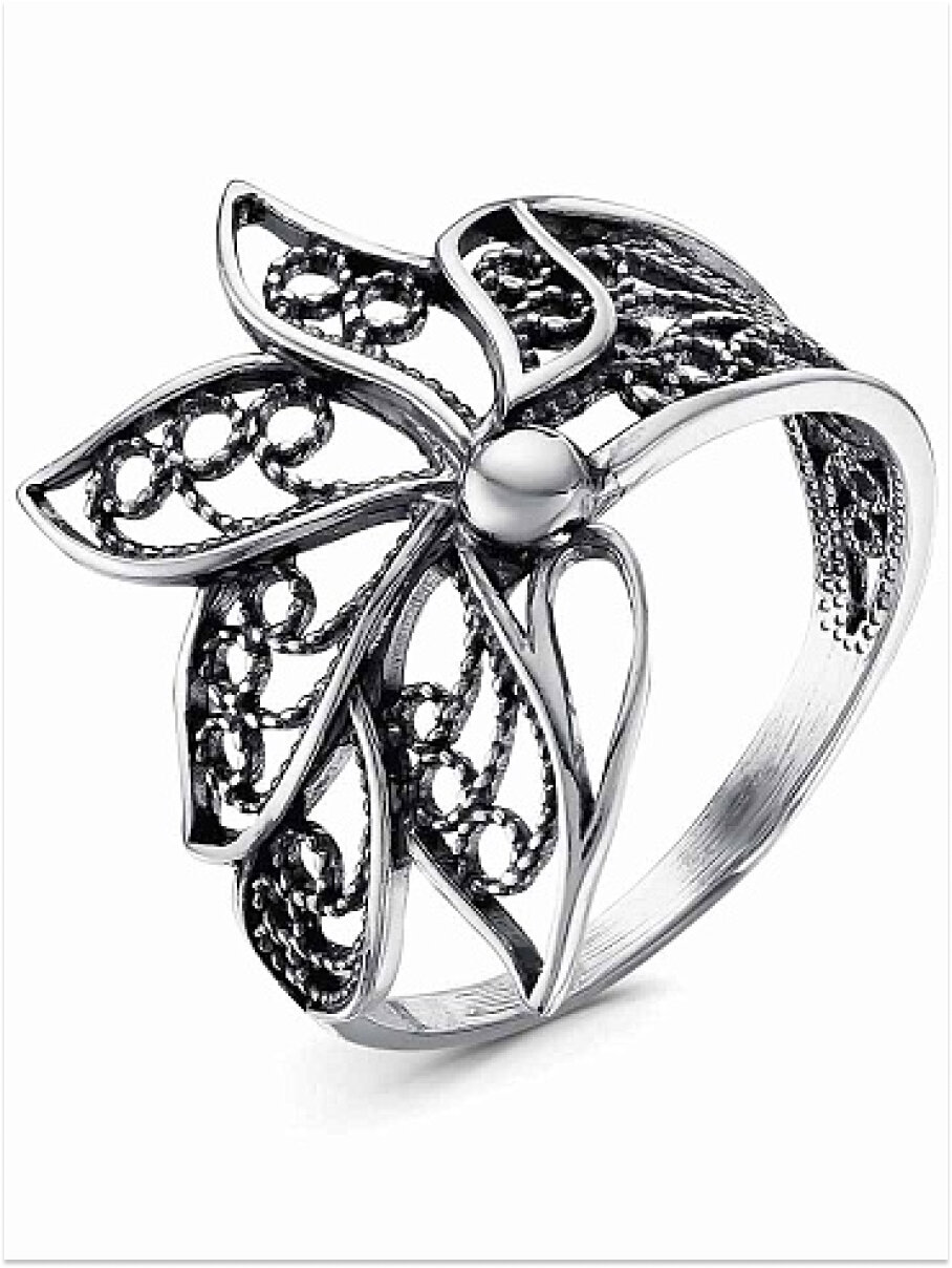 Кольцо, серебро, 925 проба