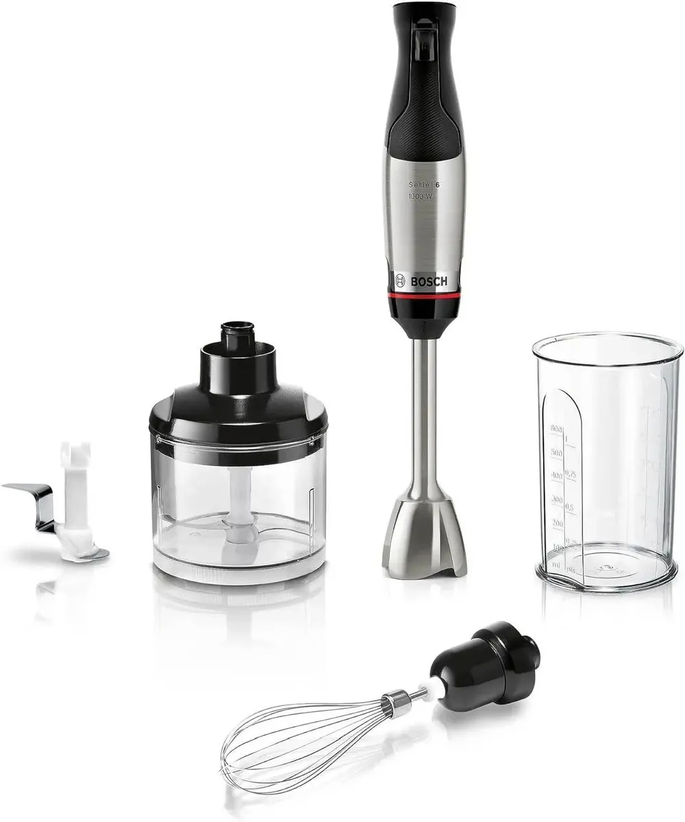 Блендер Bosch MSM6M622, погружной, мощность 1000Вт, нержавеющая сталь, черный