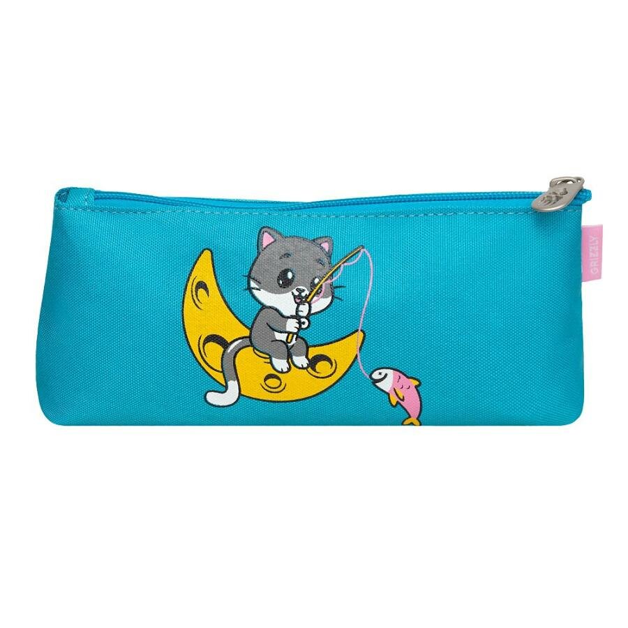 Пенал GRIZZLY с одним отделением , мягкий, для школы, для девочек PL-33-13/2