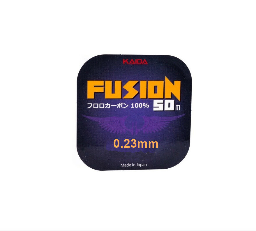 Леска KAIDA FUSION прозрачная 50м 0,23мм FluoroCarbon 100%