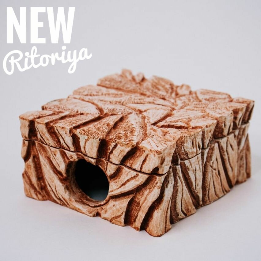 Укрытие "Рельеф" 14х12х6,5 см New Ritoriya, красно-коричневый