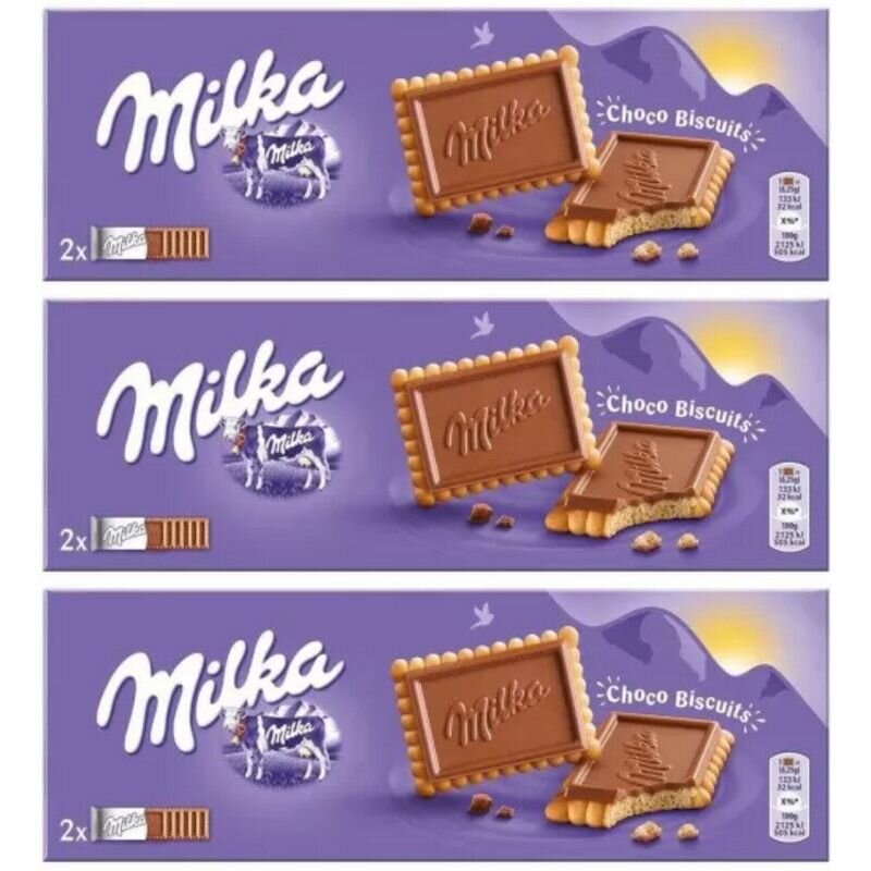 Milka Печенье Choco Biscuit Cookies,150 г, 3 уп