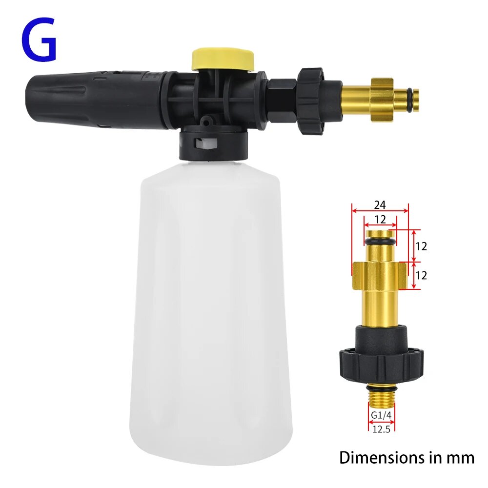 Пенная насадка для мойки, пеногенератор 750 мл, для AR Nilfisk Karcher Lavor STIHL For Bosch old