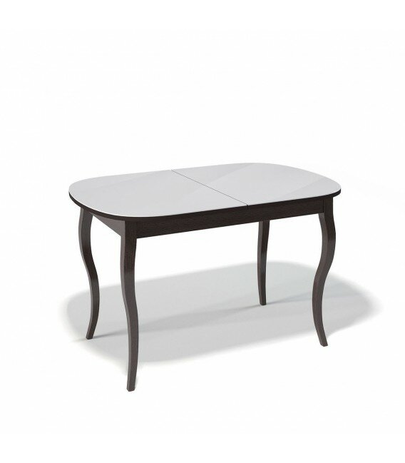 Стол KENNER 1300С венге/стекло белое сатин