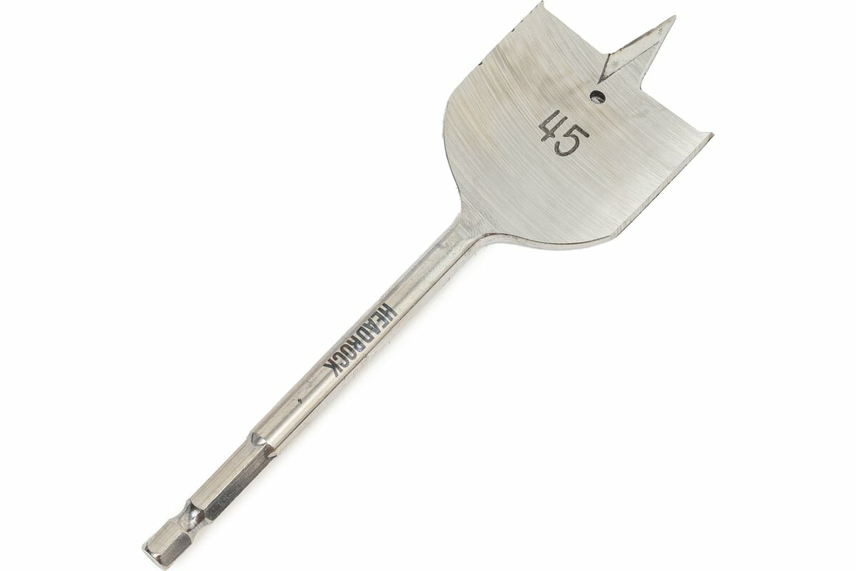 HEADROCK Сверло по дереву перовое шестигранный хвостовик 45x152 мм для точного сверления