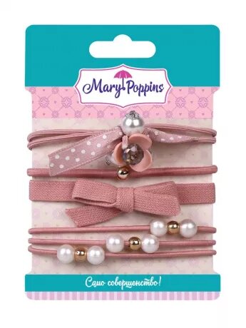 Mary Poppins Набор резинок для волос "Леди" 4 шт, в ассортименте без возможности выбора
