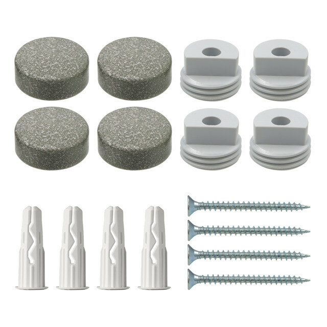 Комплект крепления для зеркала из серого гранита, практичный монтаж, 1 штука