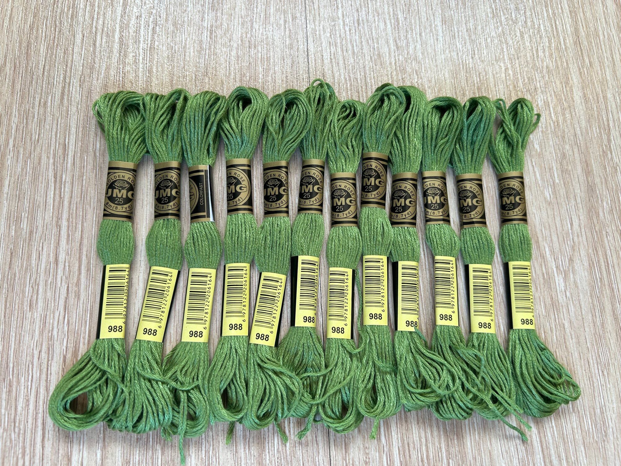 Нитки для вышивания JMC мулине (150-3866) 100% полиэфир 12 штук x 8 м